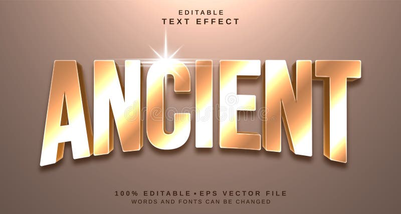 Editable Text Style Effect - Ancient Text Style Theme Stock Vector ...