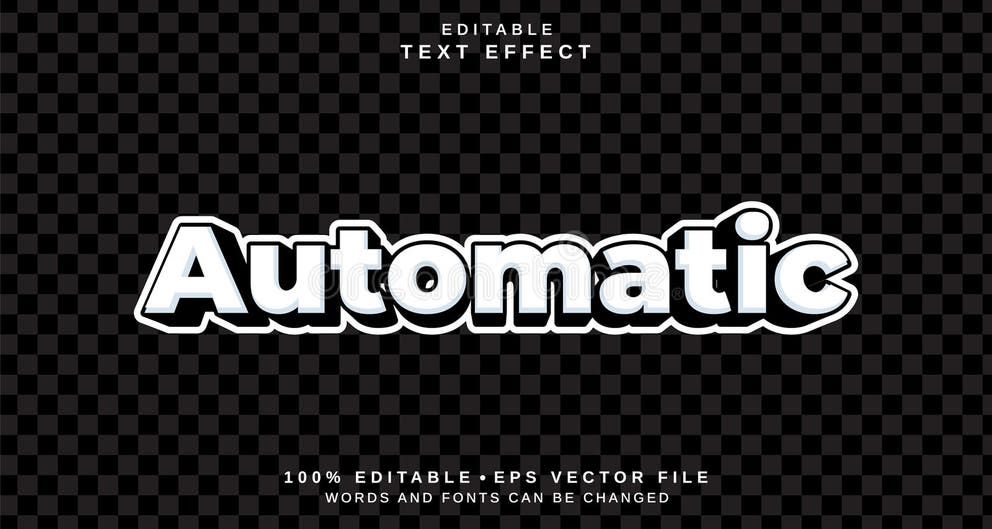 Editable Text Style Effect - Automatic Text Style Theme Stock Vector ...