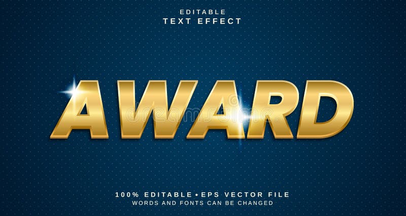 Editable Text Style Effect - Award Text Style Theme Stock Vector ...