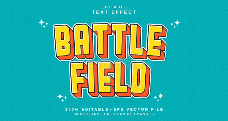 Editable Text Style Effect - Battle Field Text Style Theme Stock Vector - Illustration of typo ...