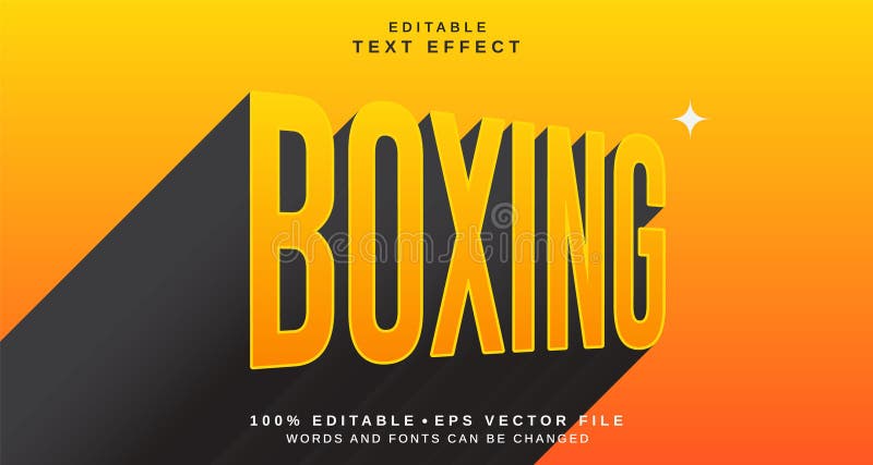 Editable Text Style Effect - Boxing Text Style Theme Stock Vector ...