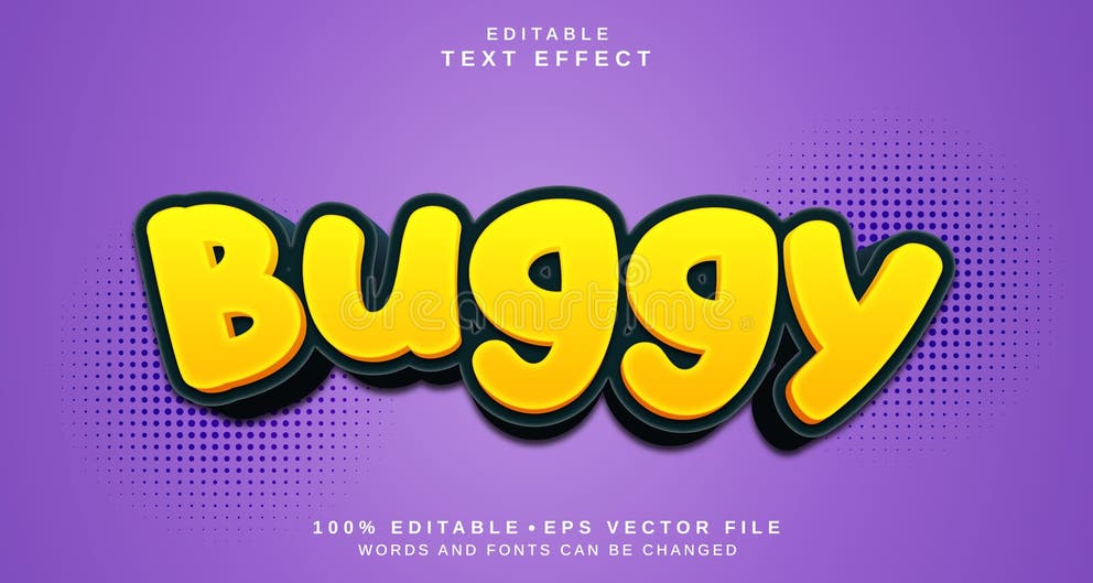 Editable Text Style Effect - Buggy Text Style Theme Stock Vector ...