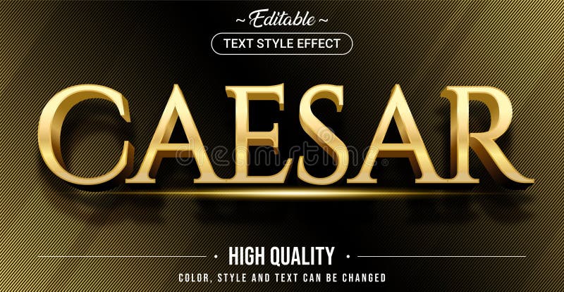 Editable Text Style Effect - Caesar Theme Style Stock Vector ...
