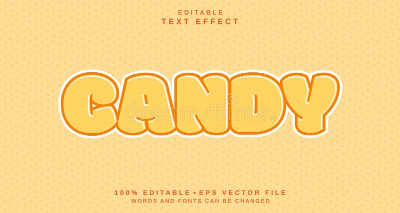 Editable Text Style Effect - Candy Text Style Theme Stock Vector ...