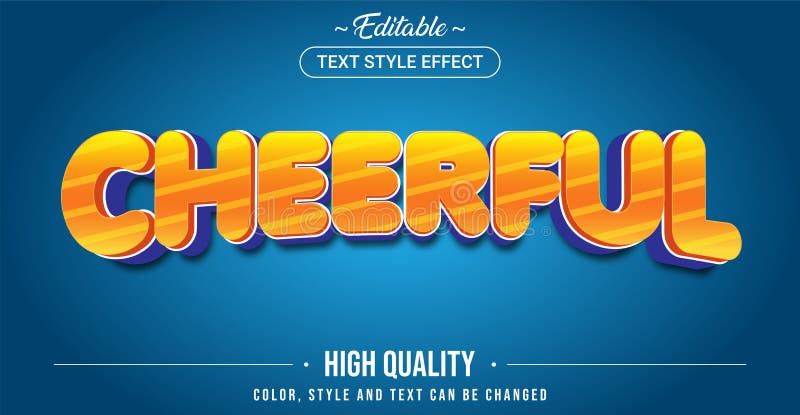 Editable Text Style Effect - Cheerful Theme Style Stock Vector ...