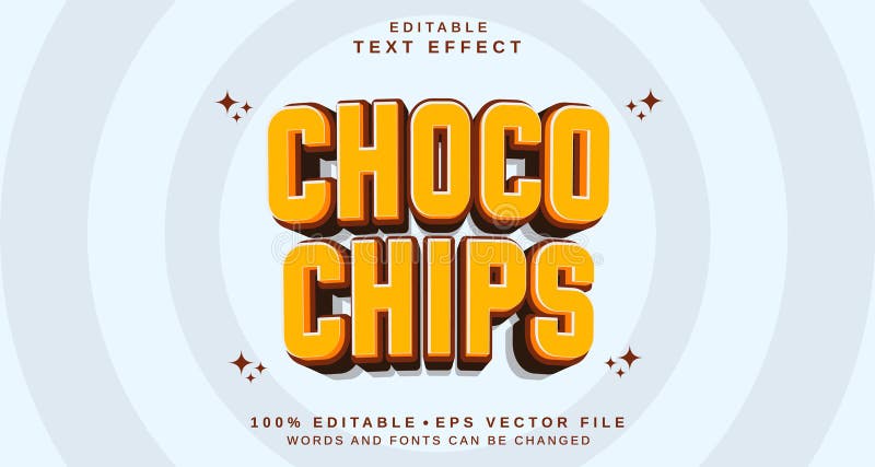 Editable Text Style Effect - Choco Chips Text Style Theme Stock Vector ...