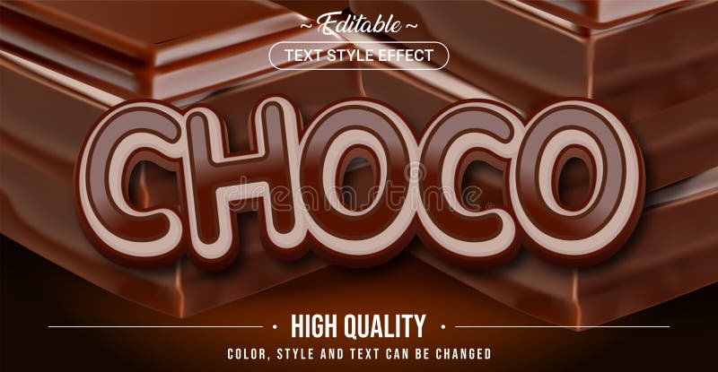 Editable Text Style Effect - Choco Theme Style Stock Vector ...