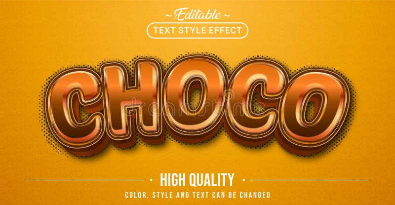 Editable Text Style Effect - Chocolate Text Style Theme Stock Vector ...