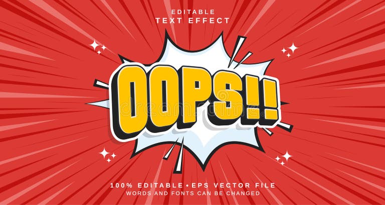 Editable Text Style Effect - Comic Text Style Theme Stock Vector ...