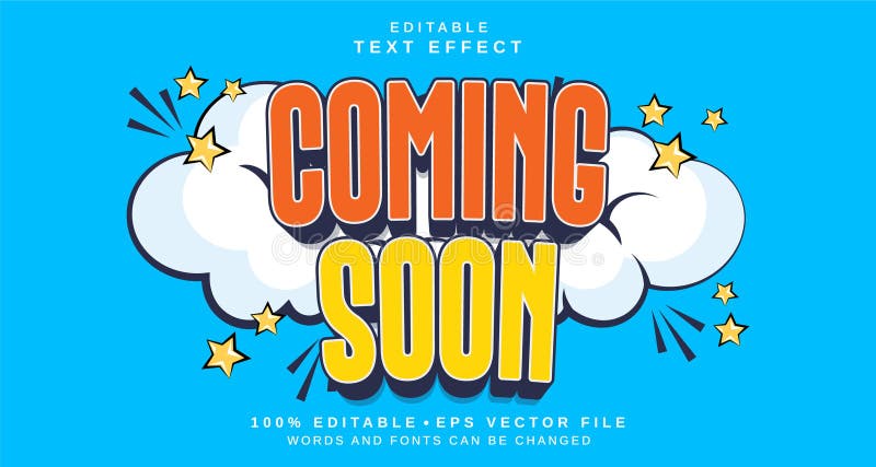 Editable Text Style Effect - Coming Soon Text Style Theme Stock Vector ...
