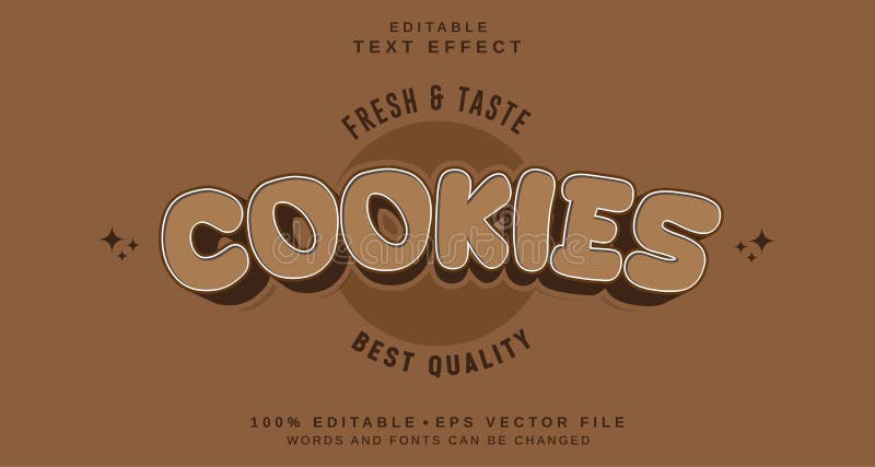 Editable Text Style Effect Cookies Theme Stock Illustrations – 4 ...
