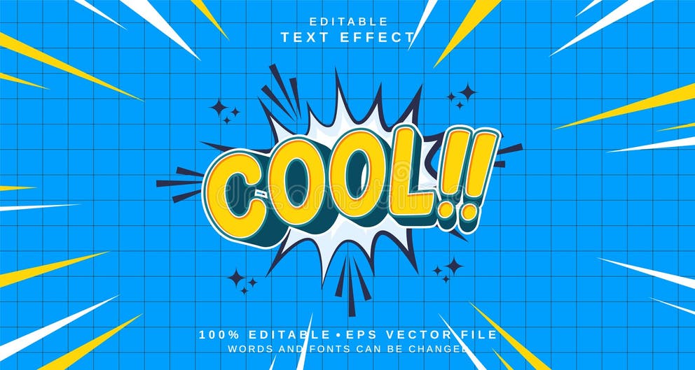 Editable Text Style Effect - Cool Text Style Theme Stock Vector ...