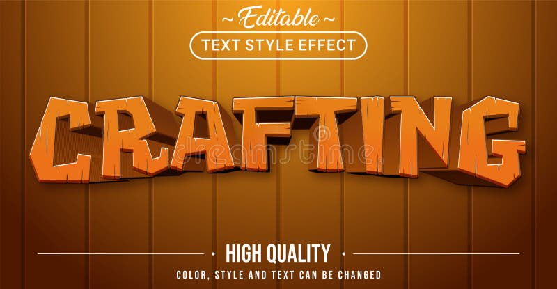 Editable Text Style Effect - Crafting Theme Style Stock Vector ...