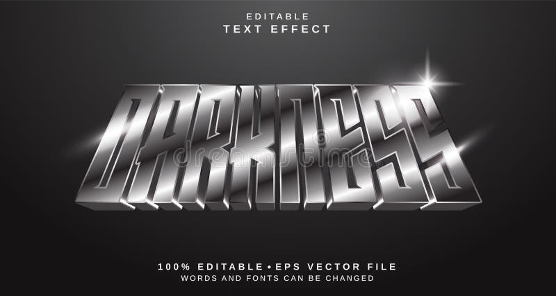 Editable Text Style Effect - Darkness Text Style Theme Stock Vector ...
