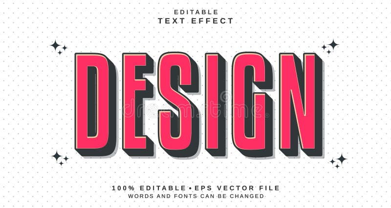 Editable Text Style Effect - Design Text Style Theme Stock Vector ...