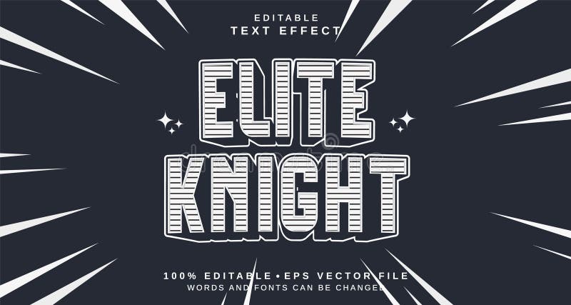 Editable Text Style Effect - Elite Knight Text Style Theme Stock ...