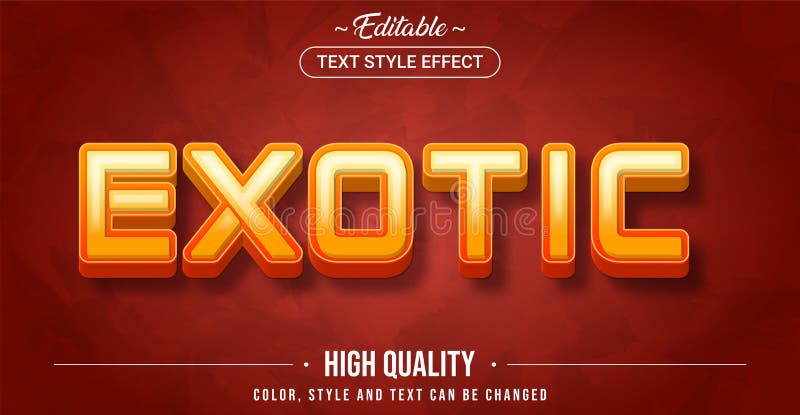 Editable Text Style Effect - Exotic Theme Style Stock Vector ...