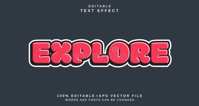 Editable Text Style Effect - Explore Text Style Theme Stock Vector ...