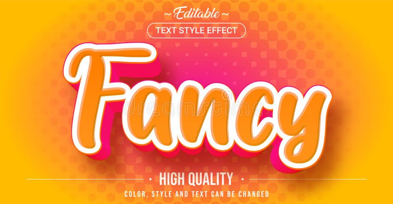 Editable Text Style Effect - Fancy Theme Style Stock Vector ...