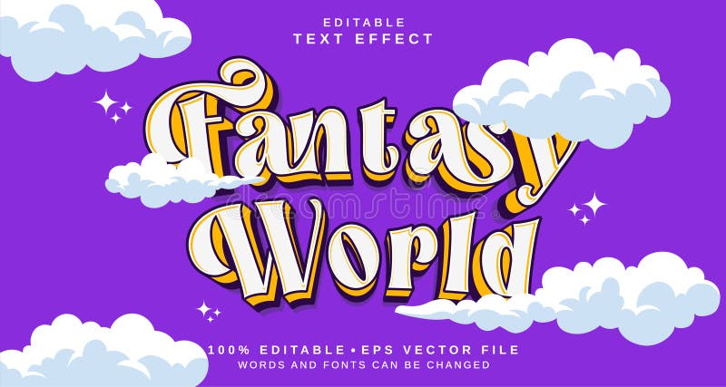 Editable Text Style Effect - Fantasy World Text Style Theme Stock ...