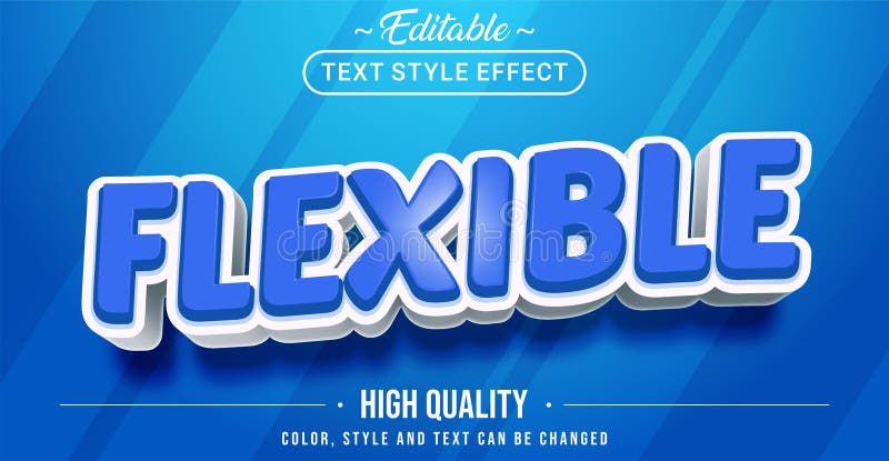 Editable Text Style Effect - Flexible Theme Style Stock Vector ...