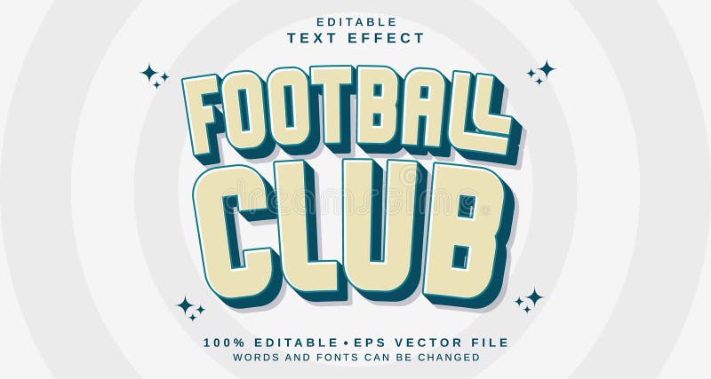 Editable Text Style Effect - Football Club Text Style Theme Stock ...