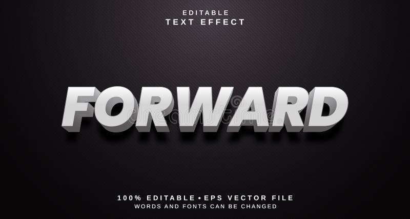 Editable Text Style Effect - Forward Text Style Theme Stock Vector ...