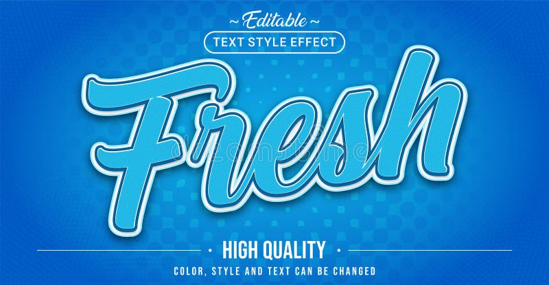 Editable Text Style Effect - Fresh Text Style Theme Stock Vector ...