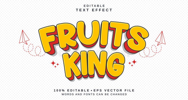 Fruits King Text Style Theme Stock Illustrations – 1 Fruits King Text ...
