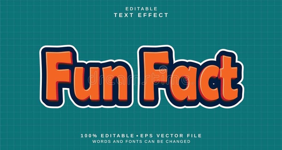Editable Text Style Effect - Fun Fact Text Style Theme Stock Vector ...