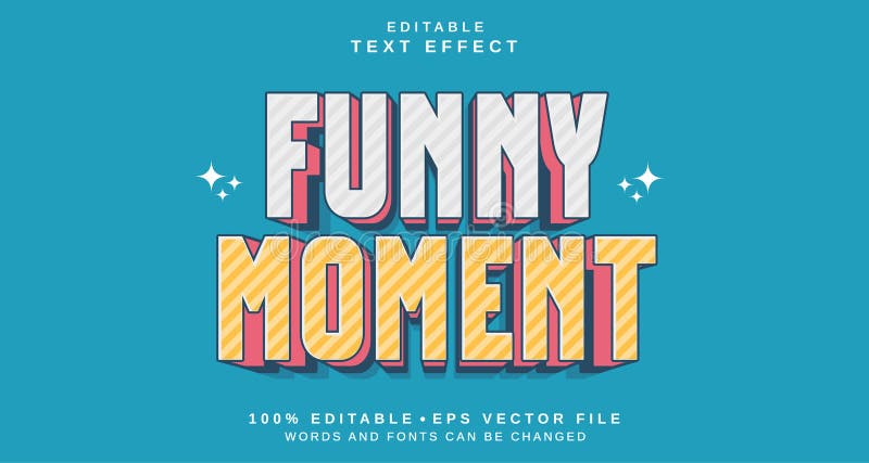Editable Text Style Effect - Funny Moment Text Style Theme Stock Vector ...