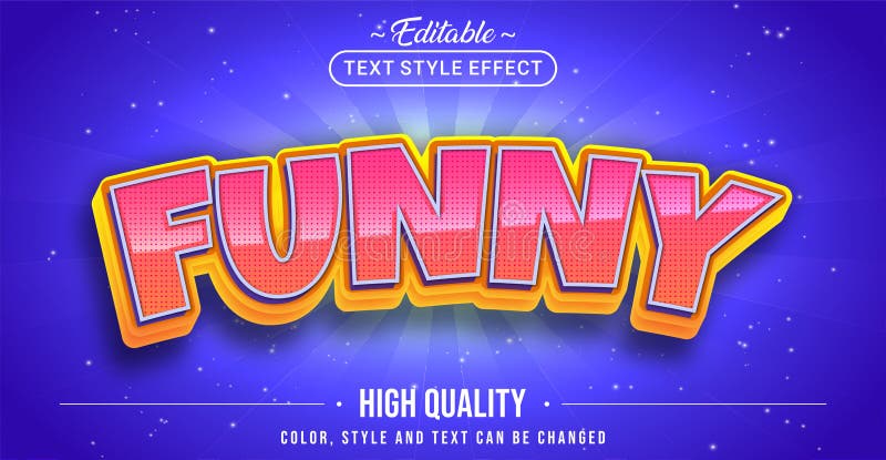 Editable Text Style Effect - Funny Text Style Theme Stock Vector ...