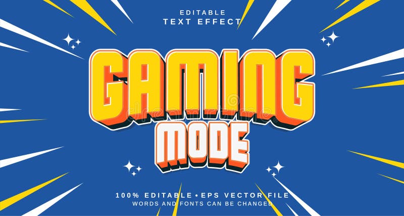 Editable Text Style Effect - Gaming Mode Text Style Theme Stock ...