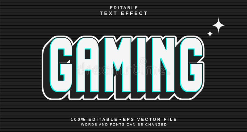 Editable Text Style Effect - Gaming Text Style Theme Stock Illustration ...