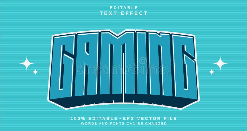 Editable Text Style Effect - Gaming Text Style Theme Stock Vector ...