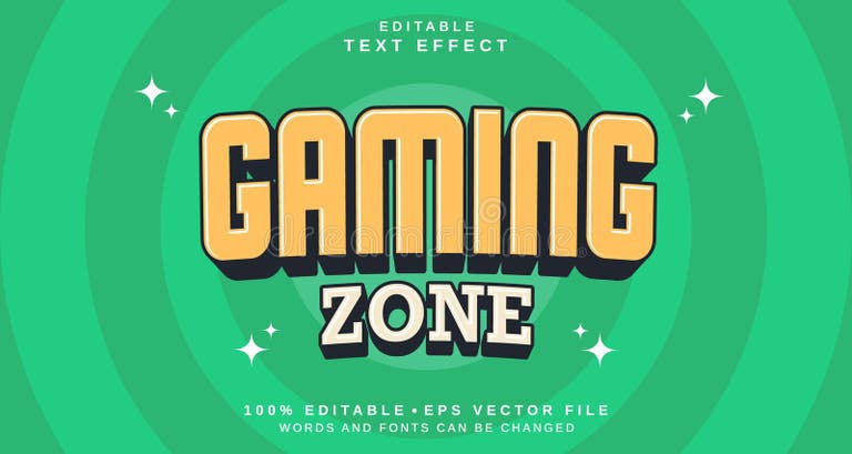 Editable Text Style Effect - Gaming Zone Text Style Theme Stock ...