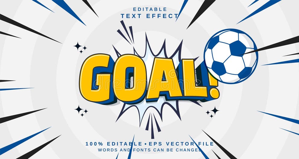 Editable Text Style Effect - Goal Text Style Theme Stock Vector ...