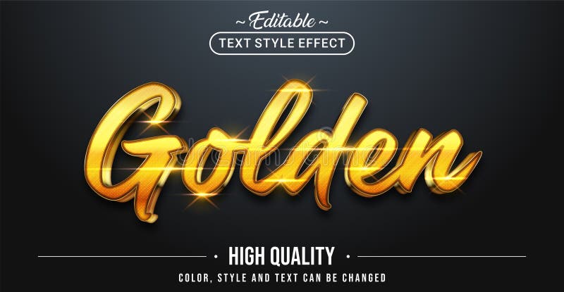 Luxury Golden Text Effect - Editable Text Effect Stock Vector ...