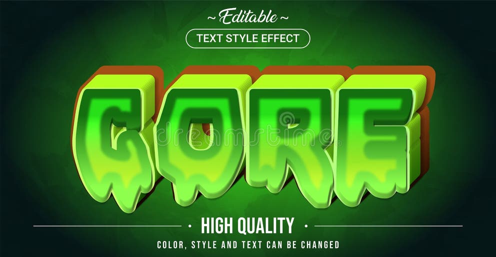 Editable Text Style Effect - Gore Theme Style Stock Vector ...