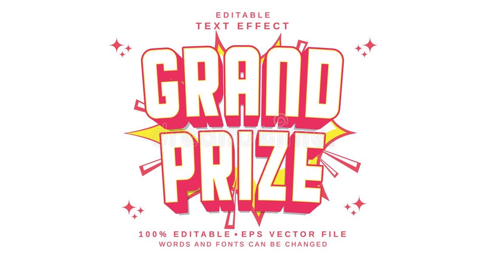 Editable Text Style Effect - Grand Prize Text Style Theme Stock ...