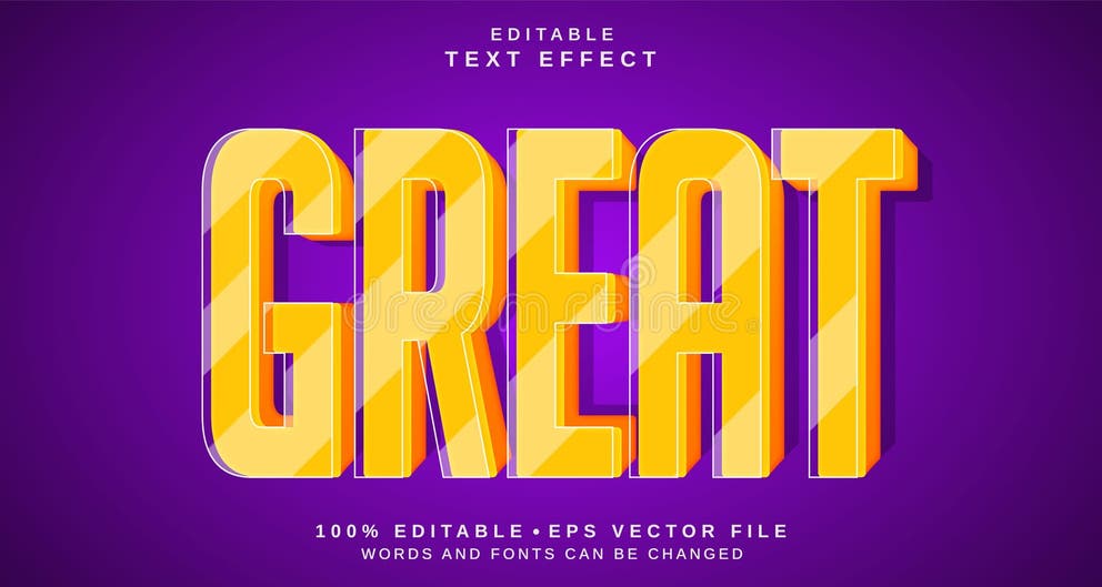 Editable Text Style Effect - Great Text Style Theme Stock Vector ...
