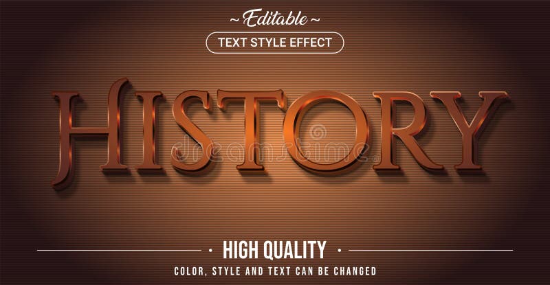 Editable Text Style Effect - History Theme Style Stock Vector ...