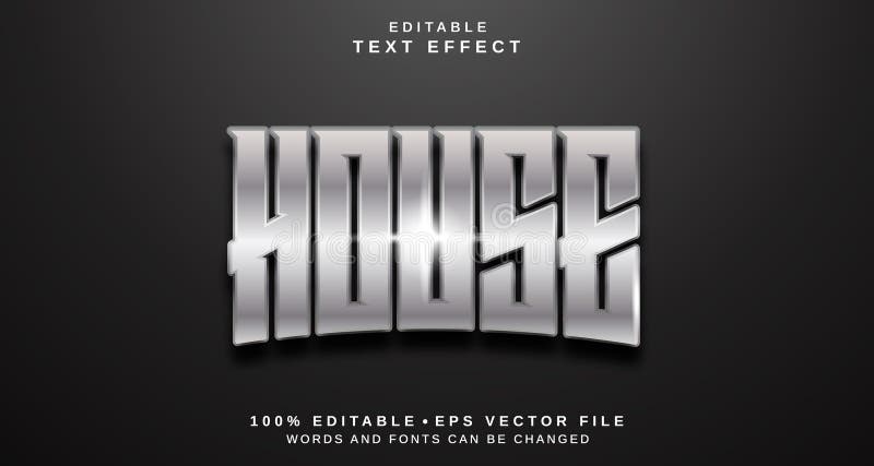 Editable Text Style Effect - House Text Style Theme Stock Vector ...