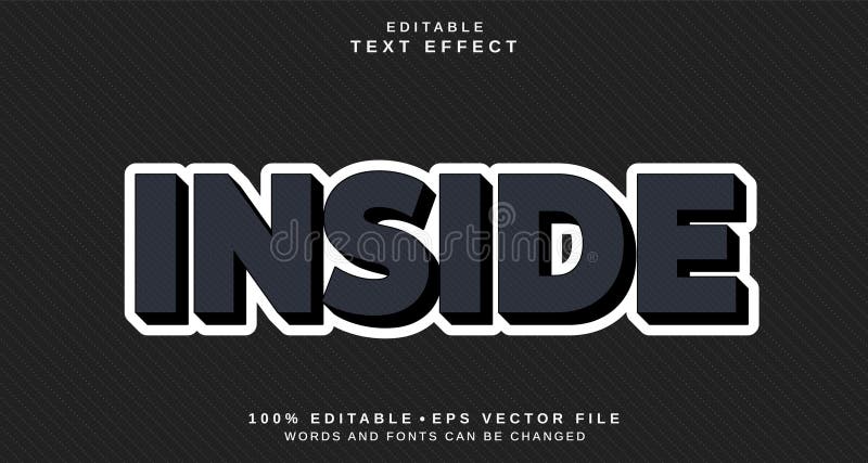 Editable Text Style Effect - Inside Text Style Theme Stock Vector ...