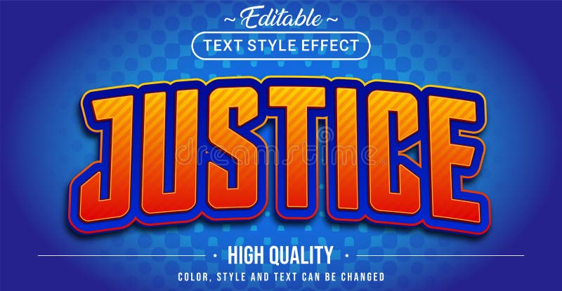 Editable Text Style Effect - Justice Theme Style Stock Vector ...