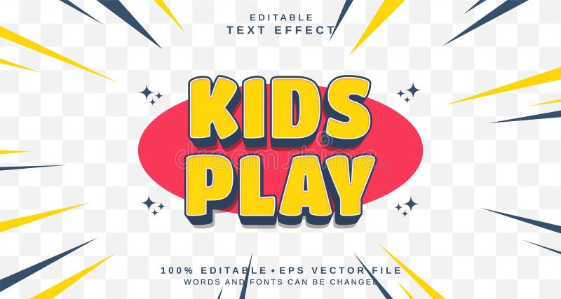 Editable Text Style Effect - Kids Play Text Style Theme Stock ...