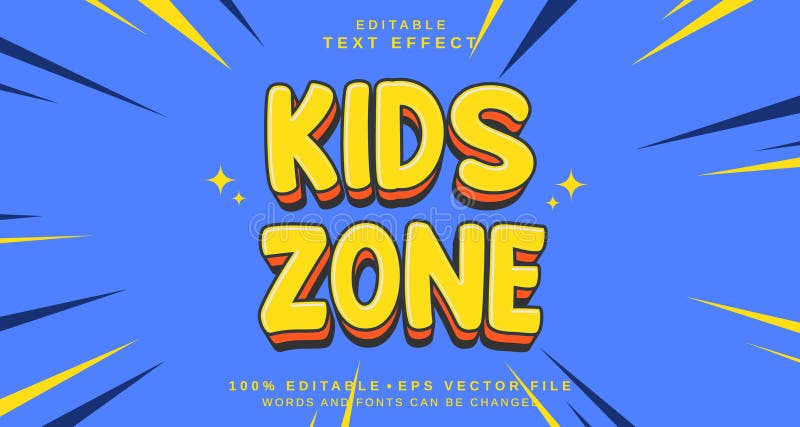 Effect Kids Zone Text Style Theme Stock Illustrations – 11 Effect Kids ...