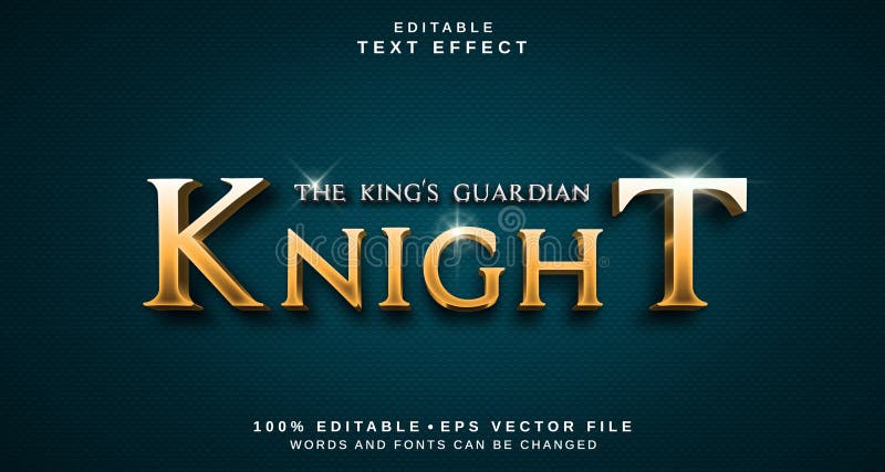 Editable Text Style Effect - the King S Guardian Knight Text Style ...