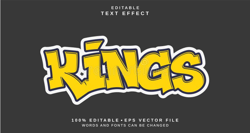 Editable Text Style Effect Kings Theme Stock Illustrations – 3 Editable ...