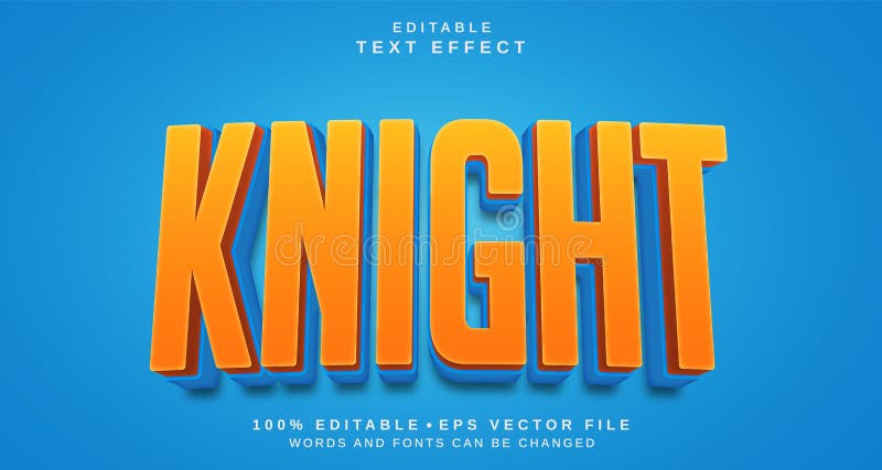 Editable Text Style Effect - Knight Text Style Theme Stock Vector ...
